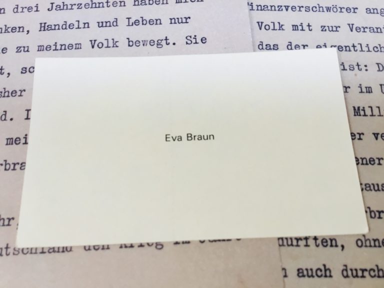 Portfolio categories: Eva Braun | Memorabilia of War