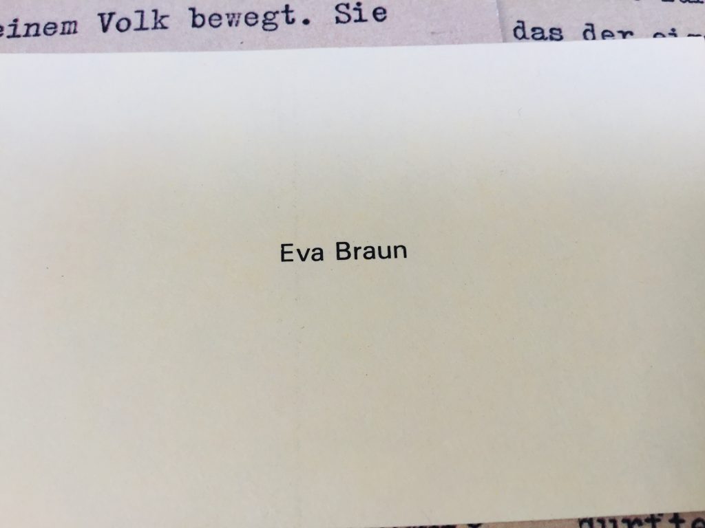 EVA BRAUN CALLING CARD | Memorabilia of War