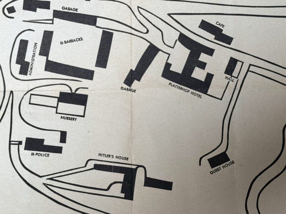 MAP OF OBERSALZBERG, HITLER'S MOUNTAIN RETREAT - Memorabilia of War